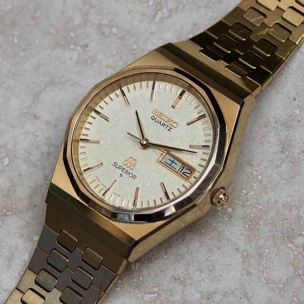 Vintage Seiko Superior Quartz 9983-7000 Gold JDM Watch from June 1978 ...