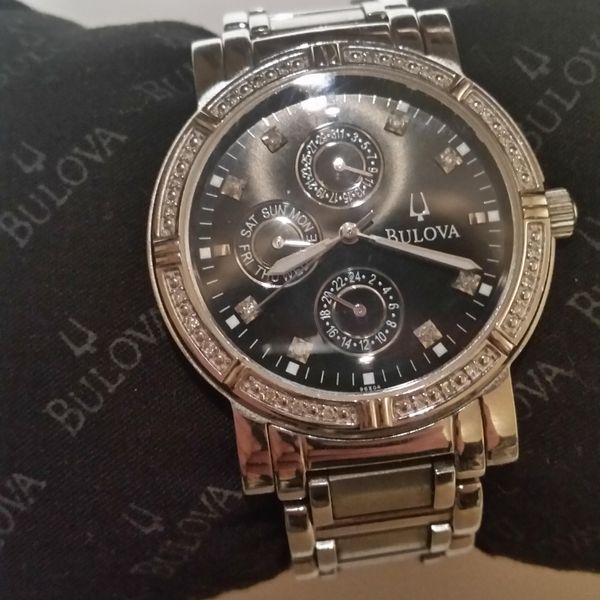 [WTS] Bulova Diamond Multifunction Black Dial Mrns Watch 96E04 ...