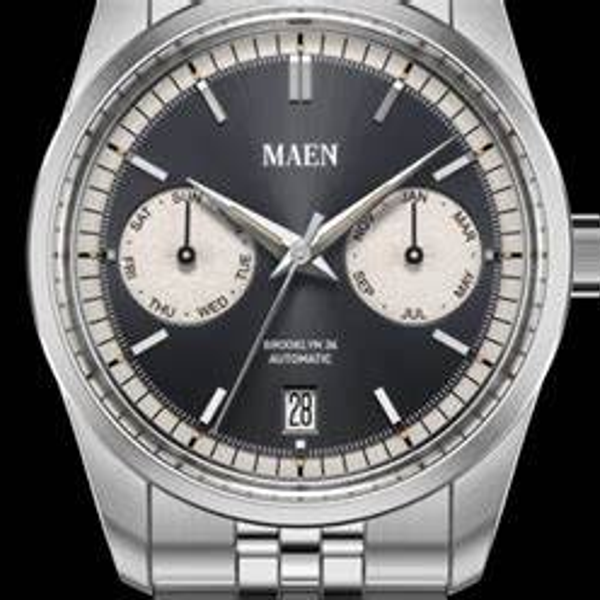 Maen Brooklyn 36mm Triple Calender Dark Grey full kit | WatchCharts ...