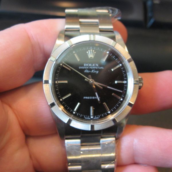 FS: ROLEX 14010M Air King Black dial 34MM | WatchCharts Marketplace
