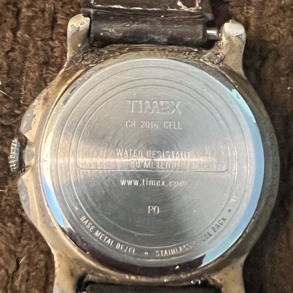 Timex Expedition Indiglo WR 50m Stainless Steel Watch With Leather Band ...