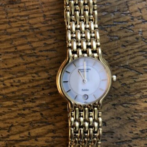 Raymond Weil Geneve Fidelio 4702 18K Gold Electroplated Quartz Ladies ...