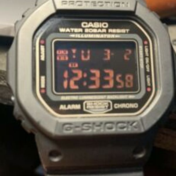 Casio G-SHOCK DW5600MS Matte Black Digital 200m Men's Watch ...