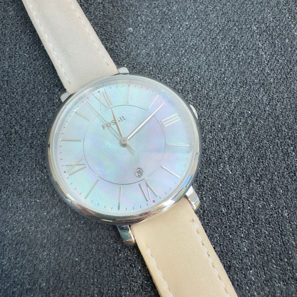 Womans Fossil Jacqueline Es4151 Mother Of Pearl Dial Soft Leather Blush Watchcharts Marketplace
