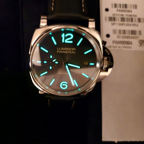 Panerai Luminor Due Gray Men's Watch - PAM00904 + Original Box & Papers ...