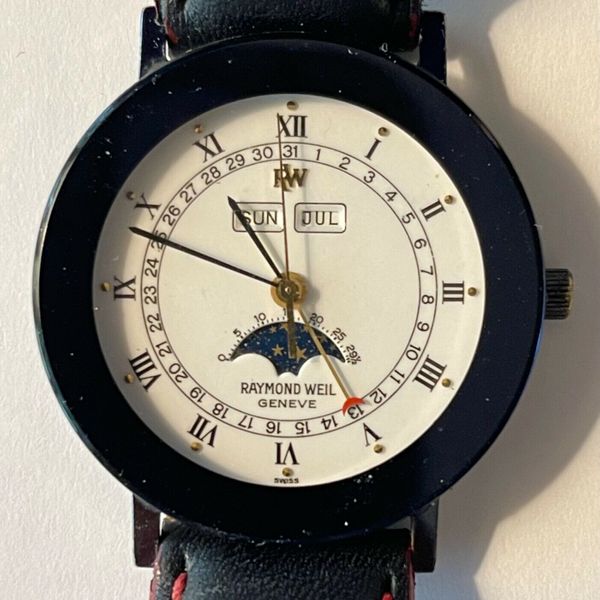 Raymond Weil Moon Phase Watch with Month, Day of Week, Date of Month ...