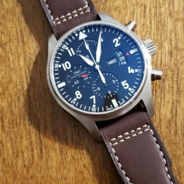 IWC Pilot's Watch 43mm Chronograph Box and Papers- IW377701 ...