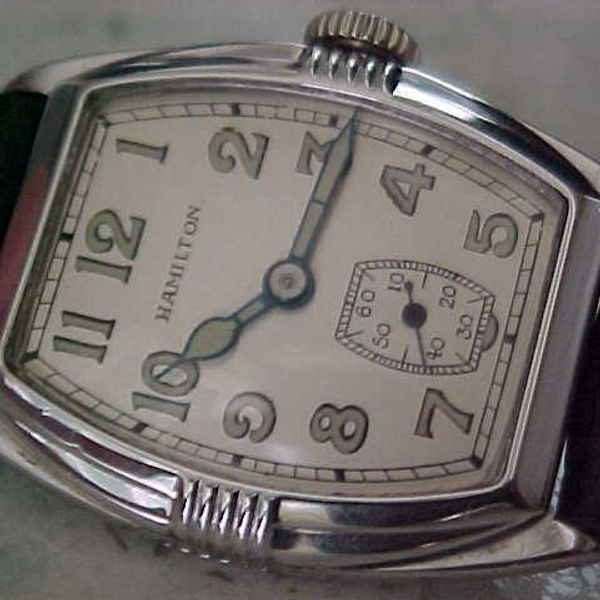 Early Art Deco White Gold Filled 1931 Hamilton Perry Production Of Only ...