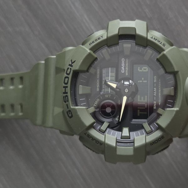 Casio G-Shock Analog Digital GA-700 Series Army Green Men's Watch ...