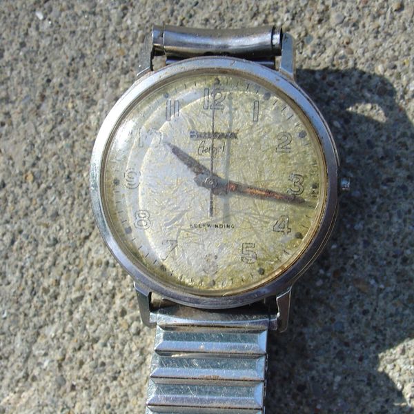 Vintage Bulova Aerojet M7 Self Winding Watch Stainless Steel For Parts ...