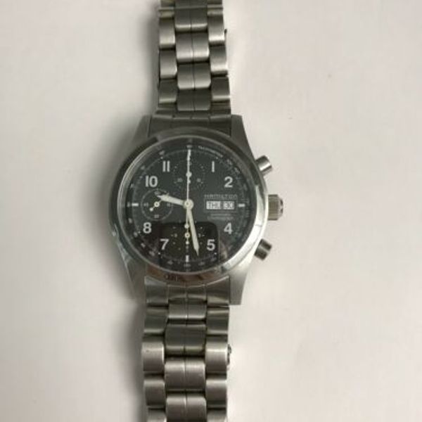 Hamilton Chronograph Khaki Field 3828 Stainless Steel Automatic Men's ...