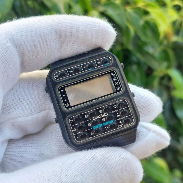 ð ¥CASIO CD-40 FIRST DATA BANK CALCULATOR WATCH VINTAGE JAPAN 1983 FOR ...
