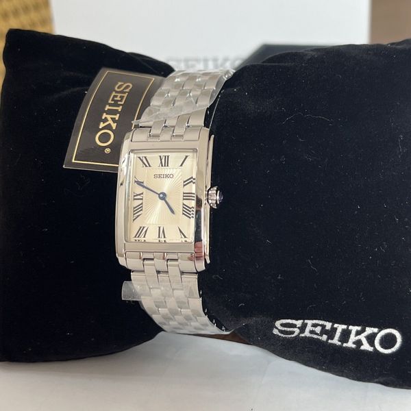 SEIKO Rectangle ESSENTIALS Stainless Steel Women's Watch - SWR083 MSRP ...