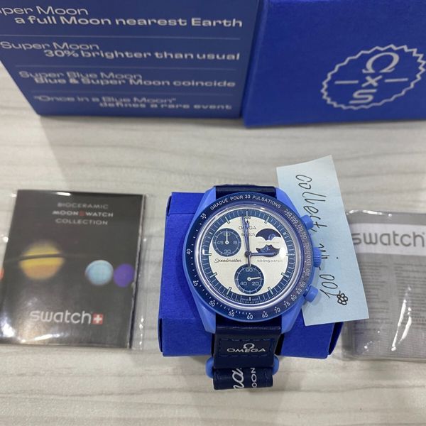Swatch #Moons watch MISSION TO THE SUPER BLUE MOON PHASE | WatchCharts ...