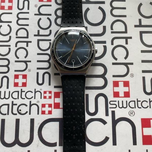 Swatch Star Chief YWS402G Irony Big 42mm Stainless Steel Silicone ...