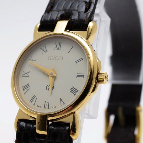 [EXC+5] GUCCI 3400L White Dial Roman Index Quartz Women's Watch From ...