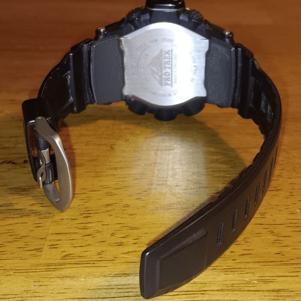 Casio Pro Trek Black Resin 20ATM 47mm Compass Bezel Multifunction Watch ...