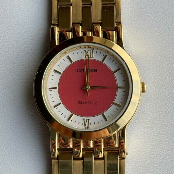 Men’s / Women's Vintage Citizen HKP Gold Plated Stainless Steel Quartz ...