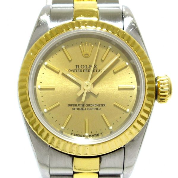 [New] [Used] ROLEX Oyster Perpetual watch K18YG×SS/11 frames + 2 extra ...