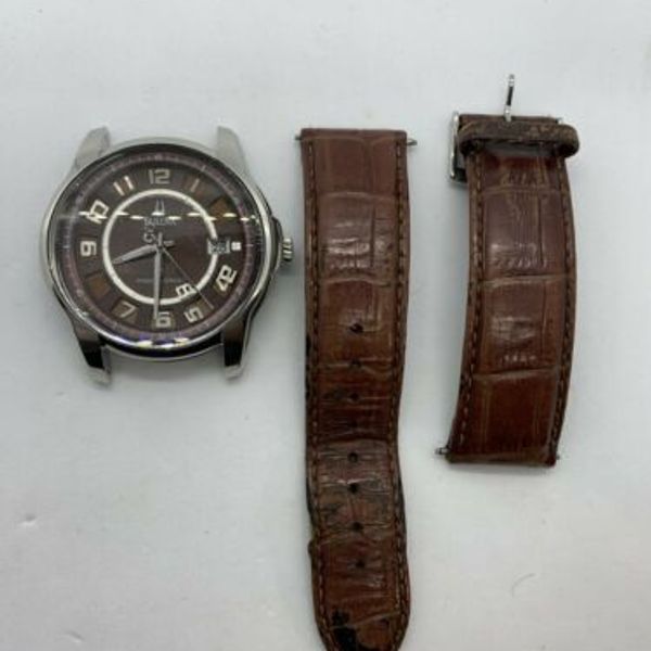 MENS BULOVA WATCH PRECISIONIST C877648 96B128 DAY W/ CLAREMONT BROWN ...