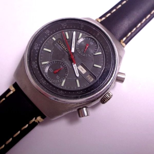 Citizen Chronograph Mens Watch Day & Date Automatic Black Dial 8110 ...