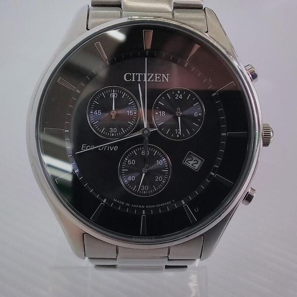CITIZEN Eco Drive H500-S107300 Chronograph Analog Solar Black Watch ...