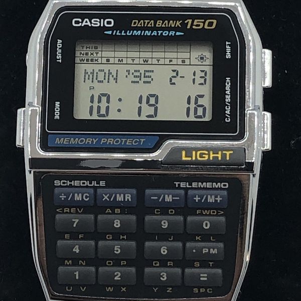CASIO DATABANK 150 MENâ S WATCH No.1477 ILLUMINATOR MEMORY PROTECT /SCHEDULE | WatchCharts ...