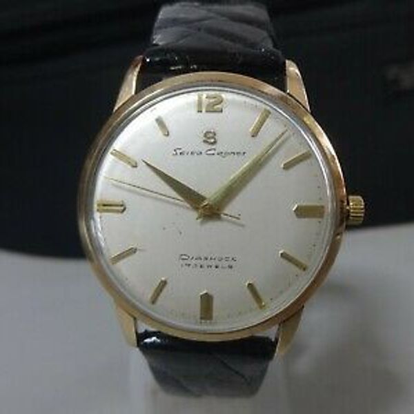 Vintage 1958 SEIKO mechanical watch [Seiko Cronos] 17J 14KGF/SS ...