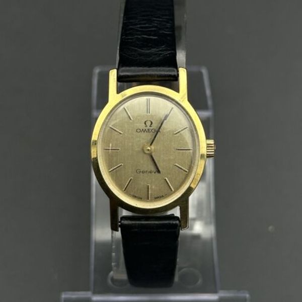 Vintage [Exc+5] OMEGA Geneve Cal.625 Gold Dial Manual Winding Womens ...