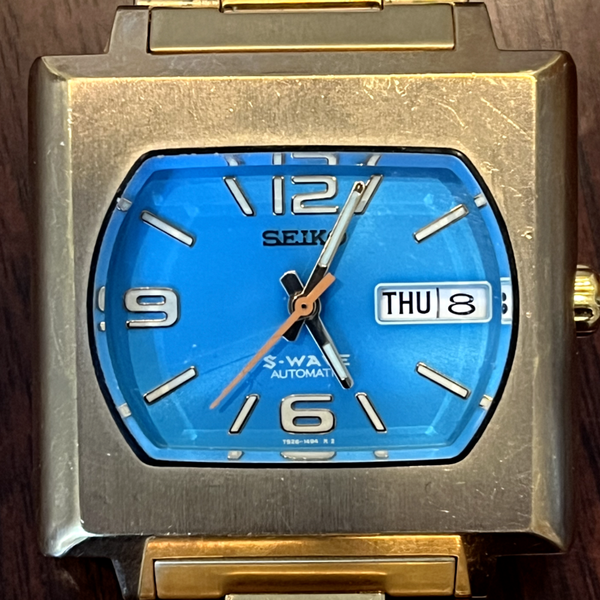 Seiko self winding gold finish square face | WatchCharts Marketplace