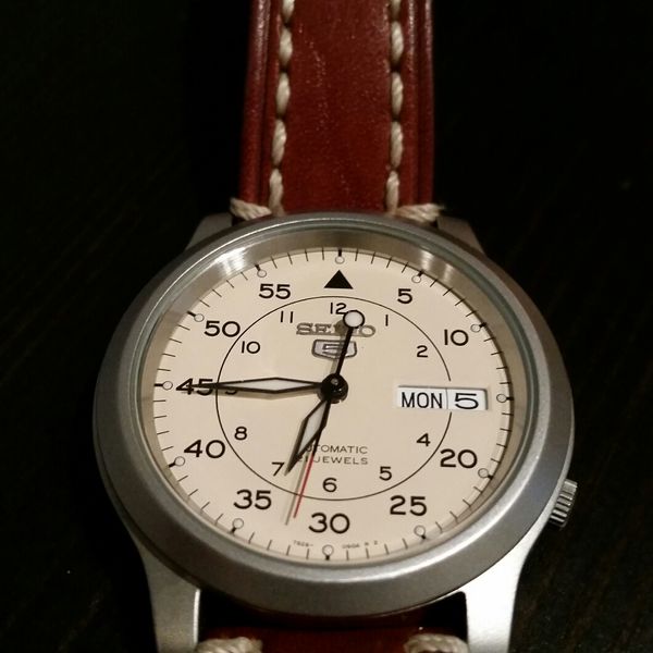 FS: Seiko 5 SNK803 with Hirsch Leather Strap | WatchCharts Marketplace