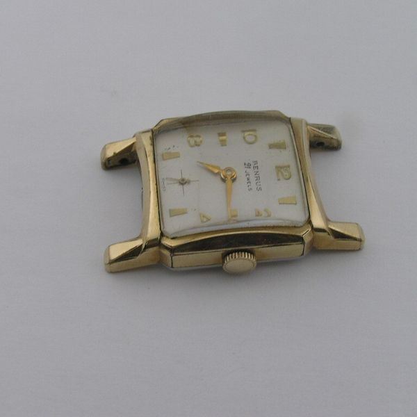 Vintage Benrus Watch Fancy Case & Dial 1950's 23j Model DMA41 Needs ...
