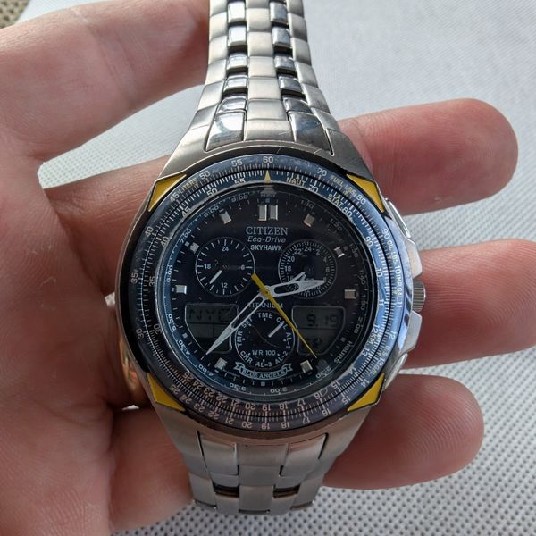 Citizen Eco Drive Skyhawk Blue Angels Titanium Mens Watch | WatchCharts ...