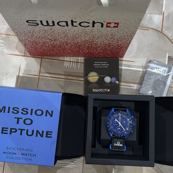 Swatch x Omega Moonswatch Mission to Neptune - NUOVO ORIGINALE 100%Â ...