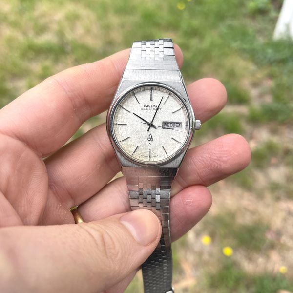 [WTS] Seiko 5856-7010 King Quartz Hammered Case | WatchCharts Marketplace
