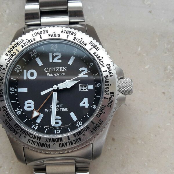 Citizen Eco-Drive Promaster Land World Time GMT BJ7100-82E ...