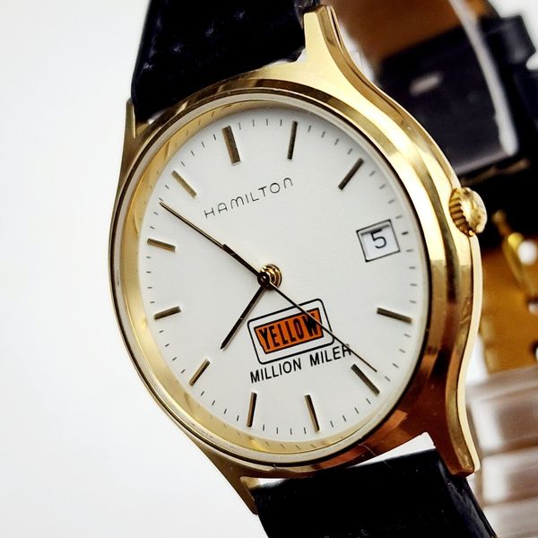 Men's Vintage 90's Watch HAMILTON 9812. Logo "Yellow" | WatchCharts ...