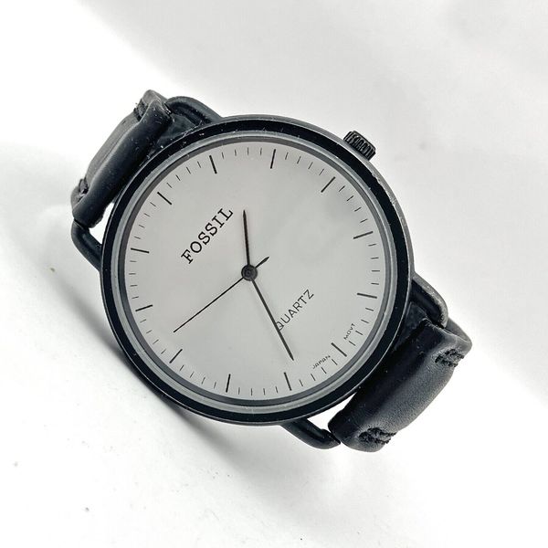Vintage Fossil World Japan Quartz Watch 1990s White Dial 41mm Mens ...