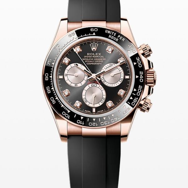 Brand new April 2024 Rolex Cosmograph Daytona Everose Gold black dial ...