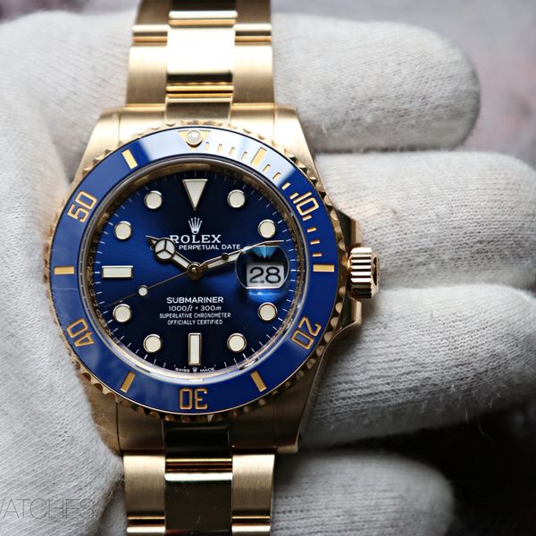 FSOT: Rolex Submariner Date 41MM Yellow Gold Blue Dial 126618 LB [2021 ...