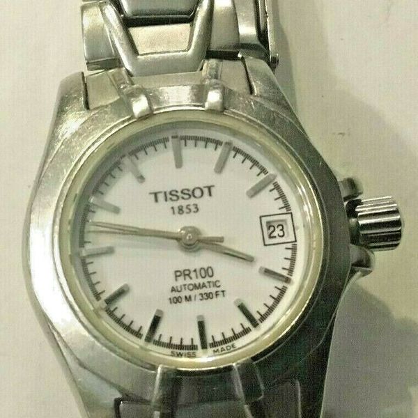 Tissot 1853 Ladies PR100 Automatic Watch Sapphire Crystal Works ...