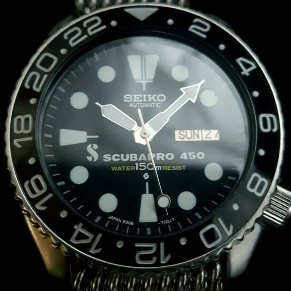 Vintage SEIKO Scuba Divers WATCH Scuba Pro 450 Dial modded 7002 ...