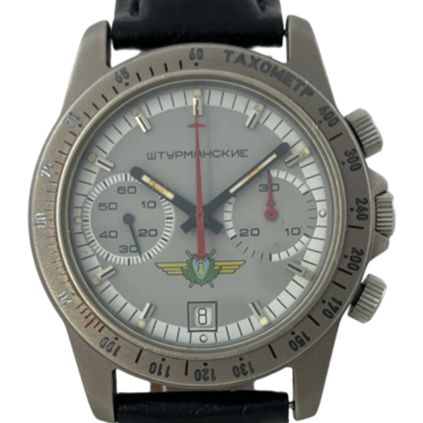 Poljot Sturmanskie Titanium Manual Winding Pilot Chronograph Cal. 3133 ...