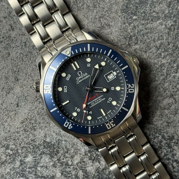 Omega Seamaster GMT SBS Limited Edition 2539.80.00 Blue Dial Wristwatch | WatchCharts Marketplace