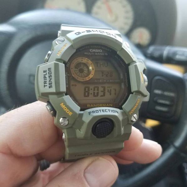 Gshock Rangeman: green with positive face | WatchCharts Marketplace