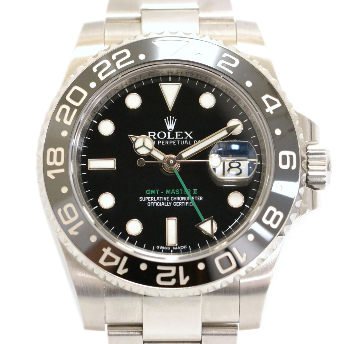 Genuine Rolex ROLEX GMT master 2 watch AT automatic winding SS ...