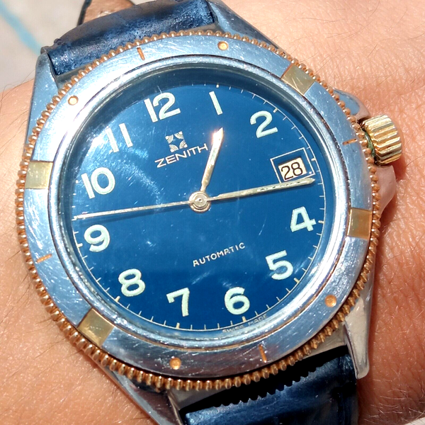 ZENITH Skin Diver 20 ATM Steel 39mm Rare Men's Wristwatch | WatchCharts ...