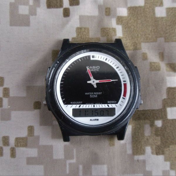 Vintage CASIO Dual Time Digital Analog AQW-5 Module 308 A 101A5-619 ...