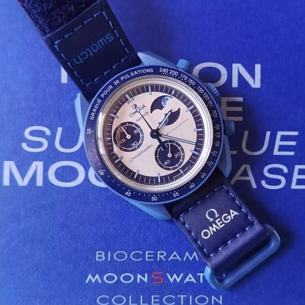 NEW Swatch #Omega Moons watch MISSION TO THE SUPER BLUE MOON PHASE With ...