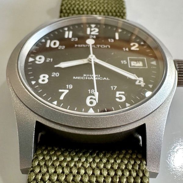 HAMILTON KHAKI FIELD MECHANICAL BLACK DIAL H694390 | WatchCharts ...